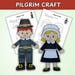 Pilgrim Craft for Kids: Printable Thanksgiving Activity - Etsy