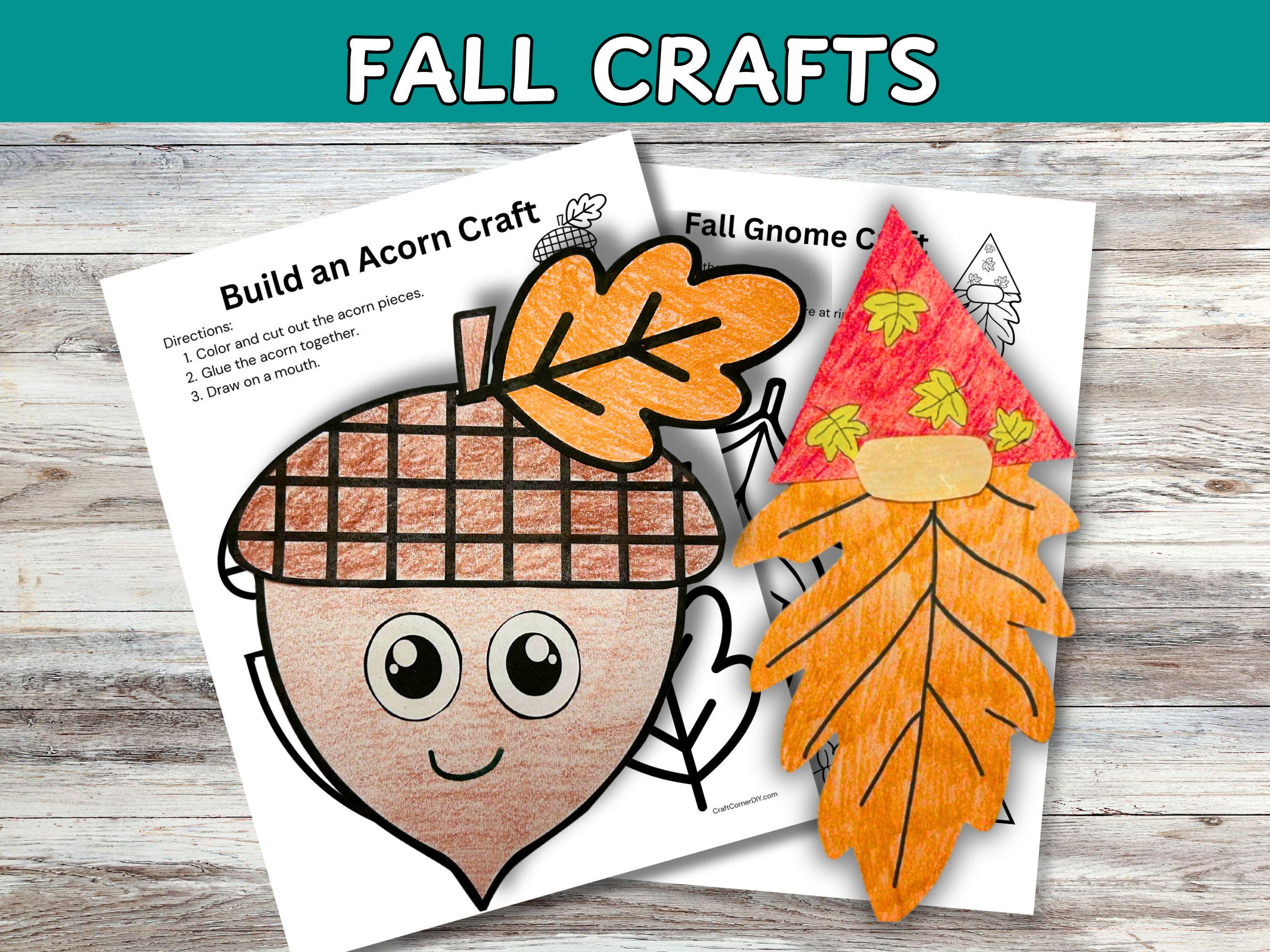 Fall Crafts for Kids: Acorn Craft and Gnome Craft - Etsy