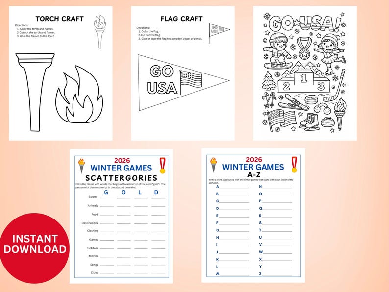 2026 Winter Games Bundle, Activities for International Winter Games in ...