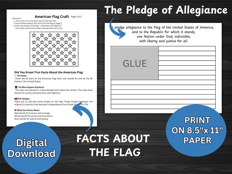 American Flag Craft, Patriotic Craft for Kids, Fourth of July Craft ...