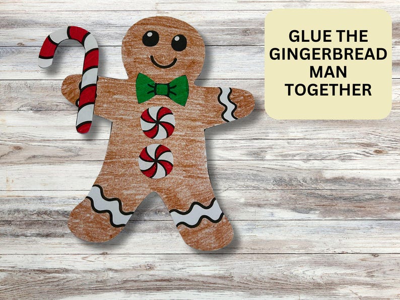 Gingerbread Man Craft for Kids, Printable Build a Gingerbread ...
