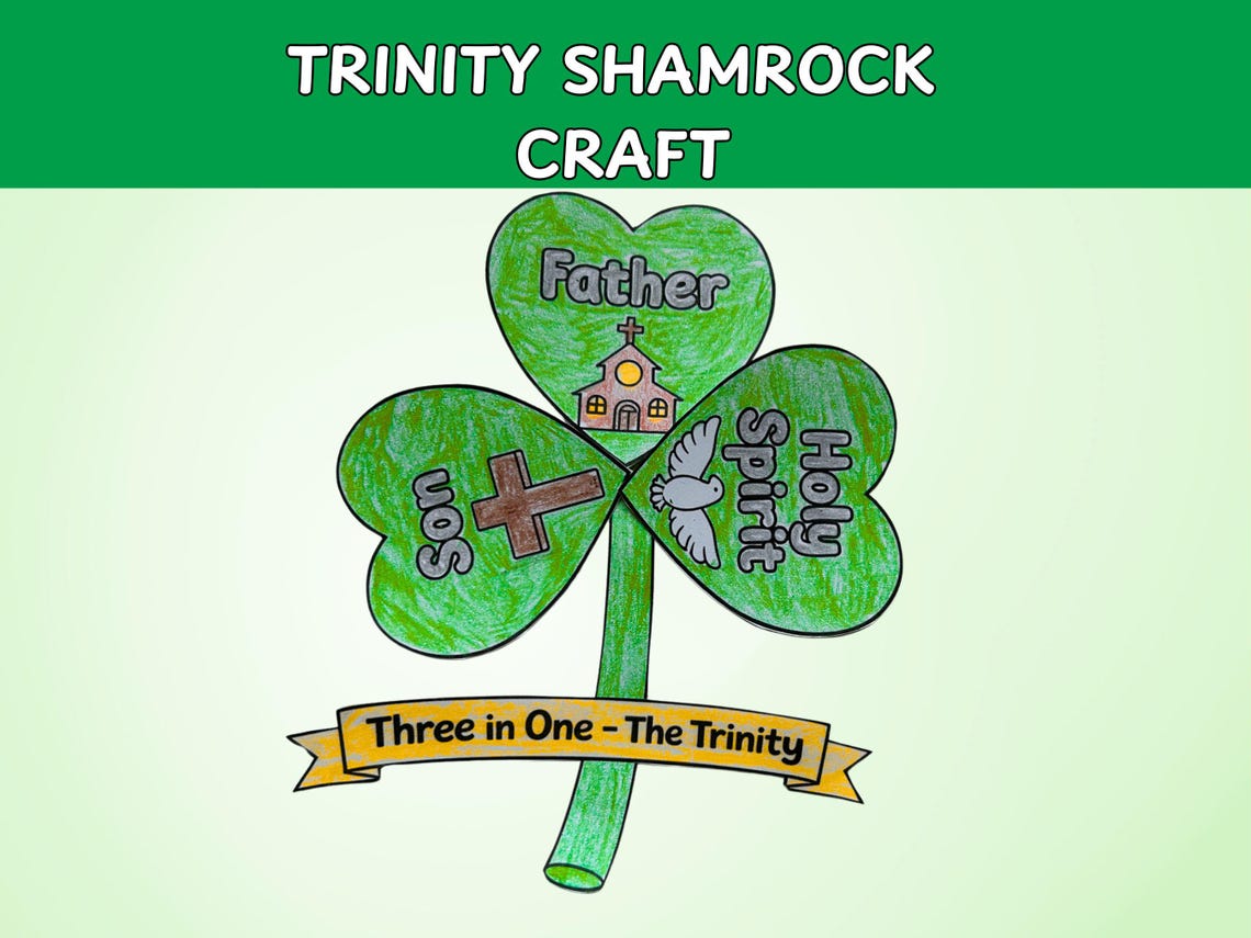 Trinity Shamrock Craft, St. Patrick's Day Bible Craft for Kids ...