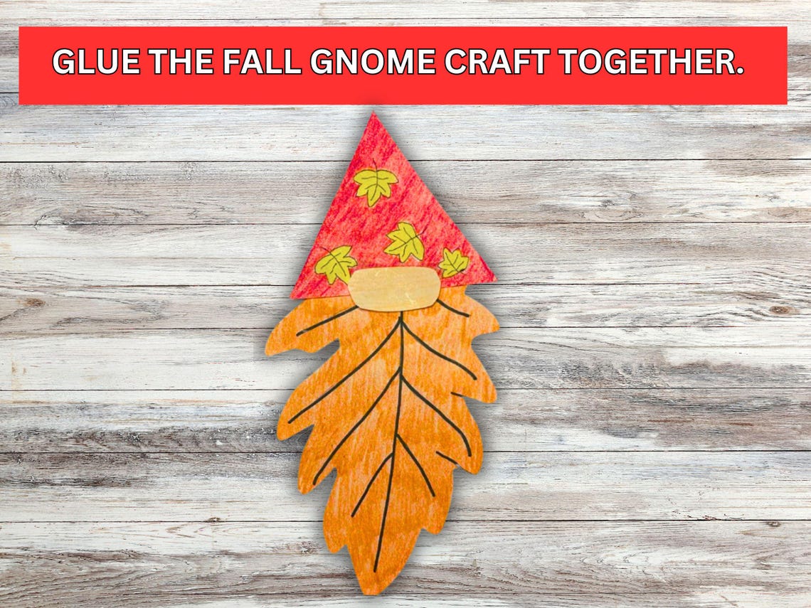 Fall Gnome Craft: Printable Coloring Template (digital Download) - Etsy