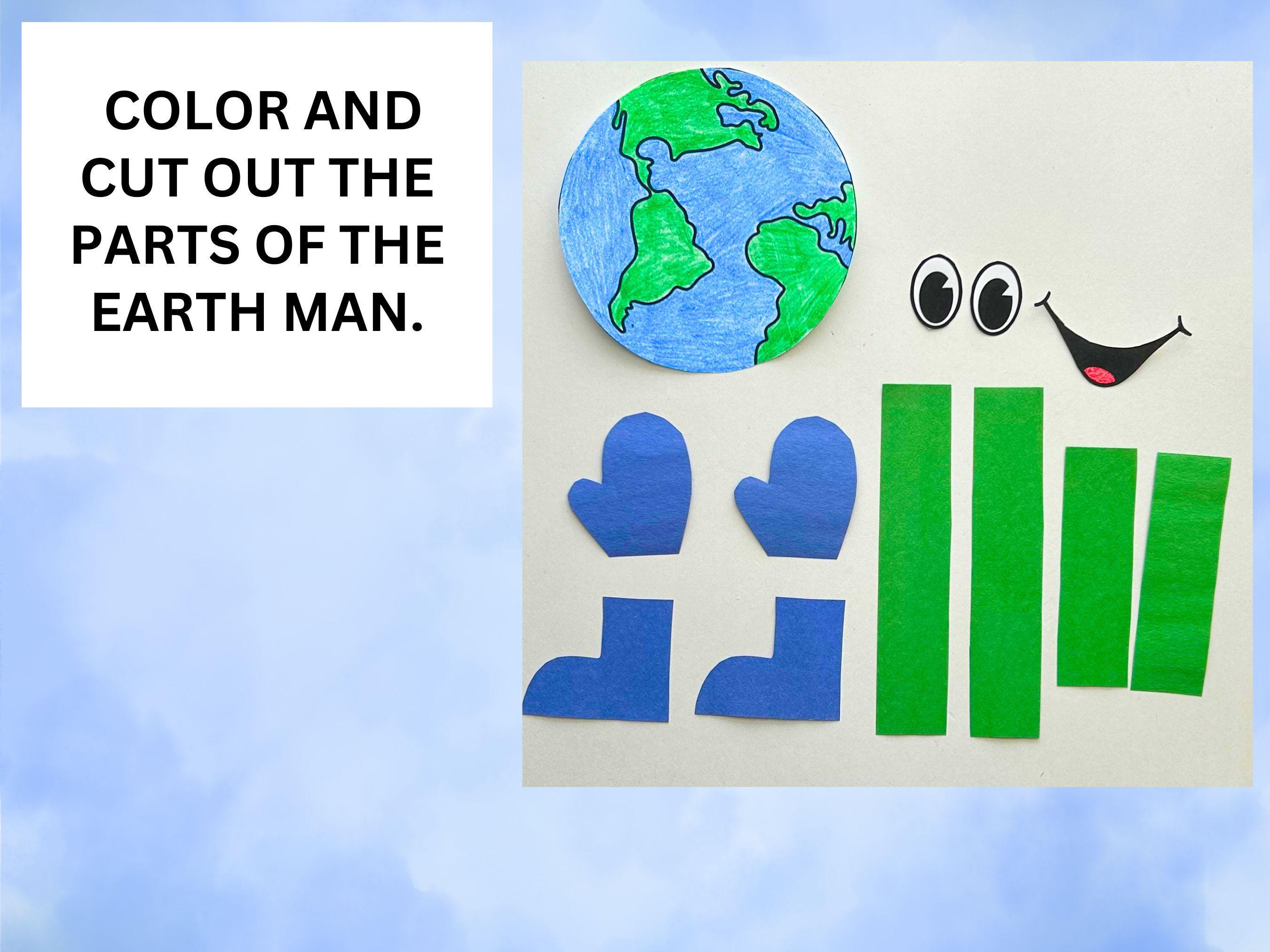 Earth Day Man Craft: Fun Kids Activity for Kids, Classroom Project ...