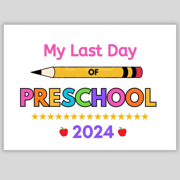 Preschool Sign - Etsy