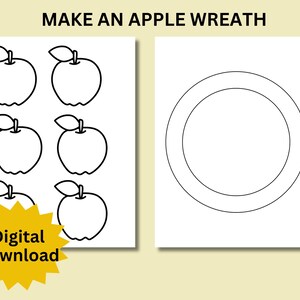 Apple Crafts for Kids, Apple Person Craft, Apple Wreath Craft for Kids ...
