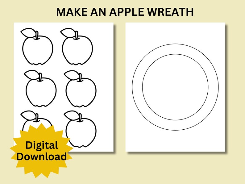 Apple Crafts for Kids, Apple Person Craft, Apple Wreath Craft for Kids ...