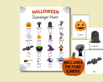 Halloween Printable Scavenger Hunt - Etsy