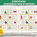 Christmas Conversation Starters, Printable Christmas Conversation ...