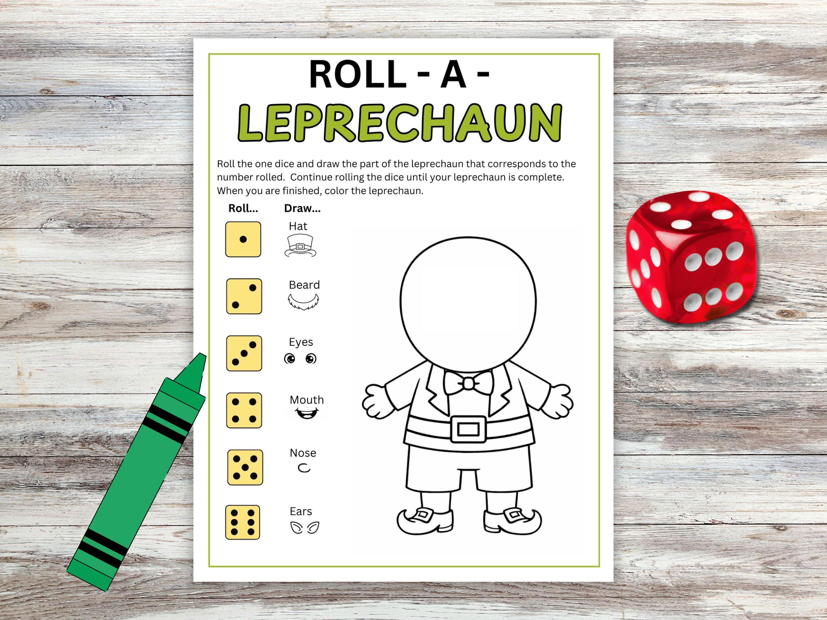 Roll a Leprechaun Game, St. Patrick's Day Activity - Etsy