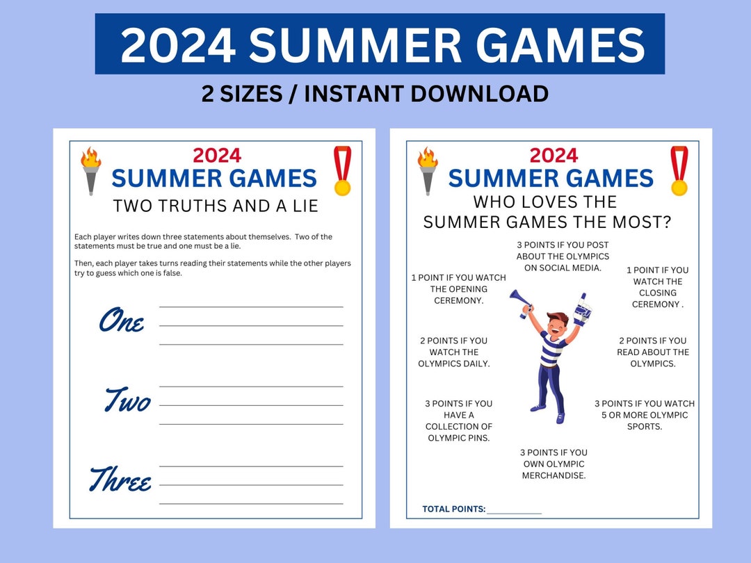Summer Olympic Themed Printable Games, Olympic Themed Party Games ...