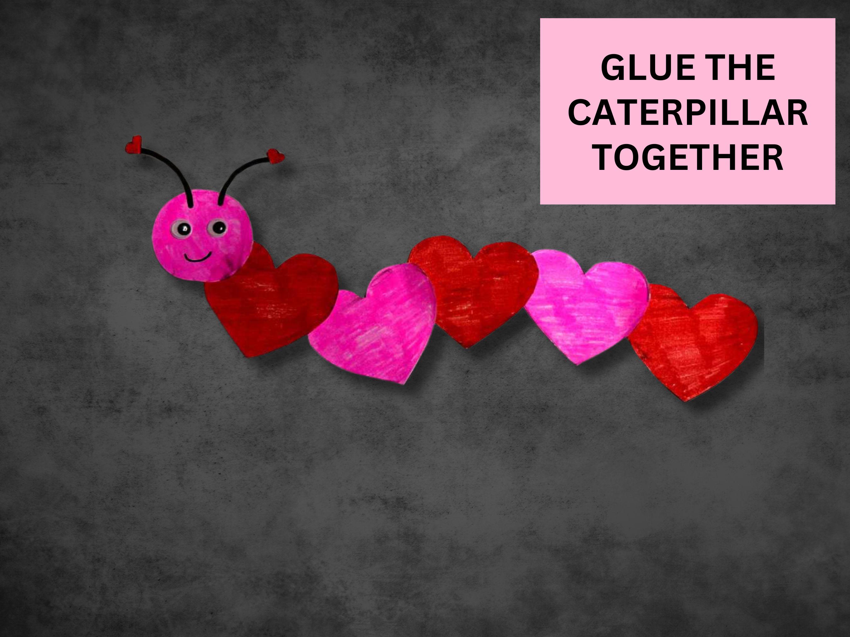 Heart Caterpillar Craft: Valentine's Day Kids Activity (PDF Pattern) - Etsy