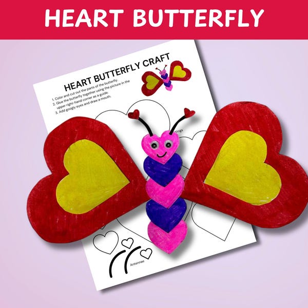 Heart Butterfly - Etsy