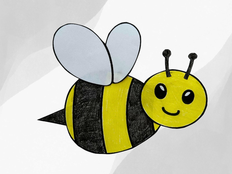 Printable Bee Craft for Kids, Build a Bee Craft, Spring Craft, Summer ...