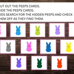 Peeps Scavenger Hunt for Kids, Easter Scavenger Hunt, Peeps Treasure ...