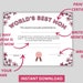 Mother's Day Certificate, Printable World's Best Mom Certificate ...