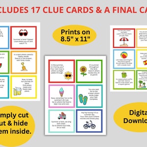 Summer Scavenger Hunt for Kids Printable Summer Treasure Hunt Indoor ...