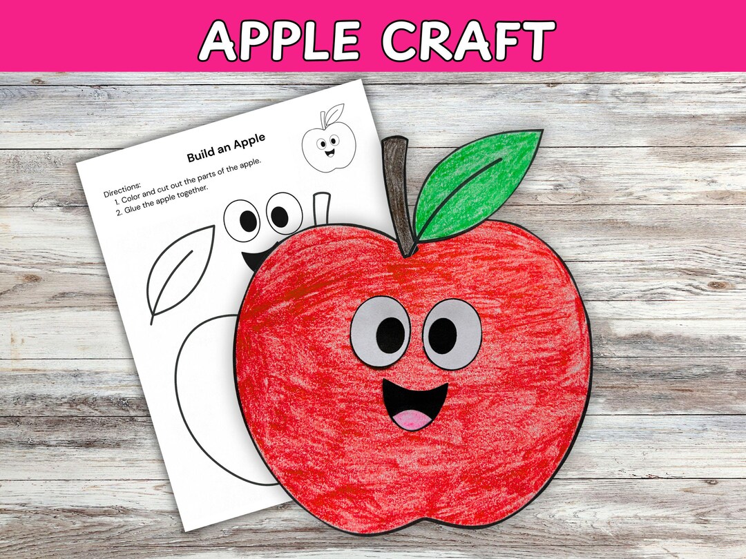 Build an Apple Craft: Printable Fall Activity for Kids - Etsy