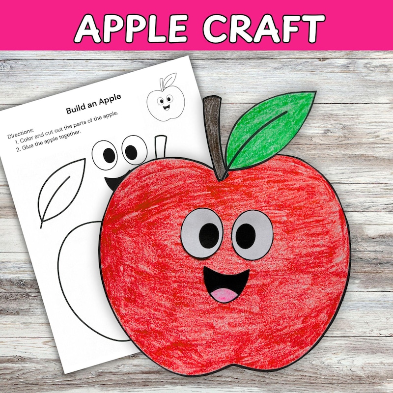 Apple Pie Craft for Kids - Etsy New Zealand