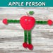 Apple Person Craft: Printable Fall Coloring Template (digital Download ...