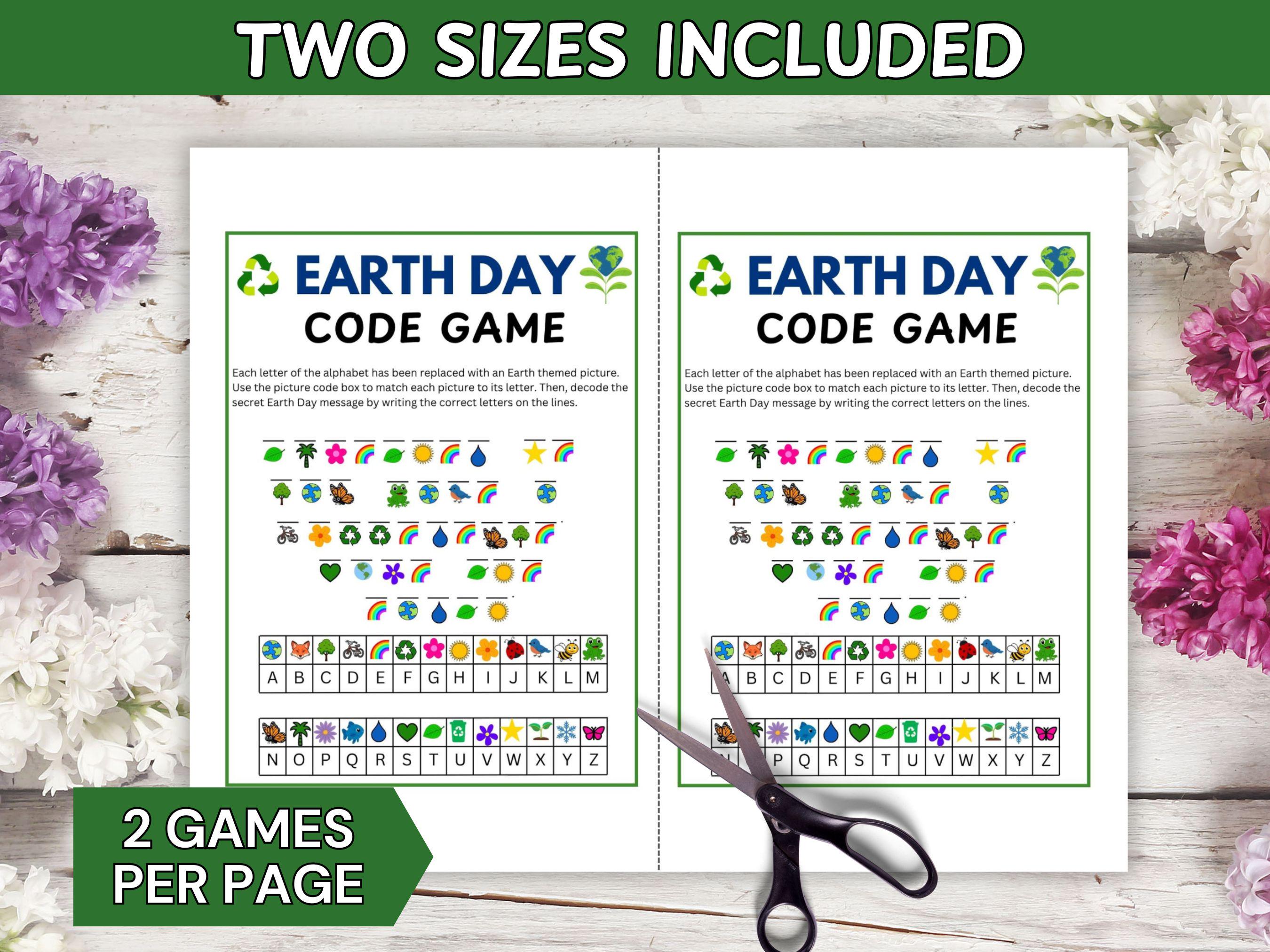 Earth Day Code Game Activity for Kids| Secret Message Puzzle ...