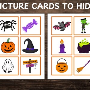Halloween Scavenger Hunt: Printable Picture Cards, Kids' Party Game ...