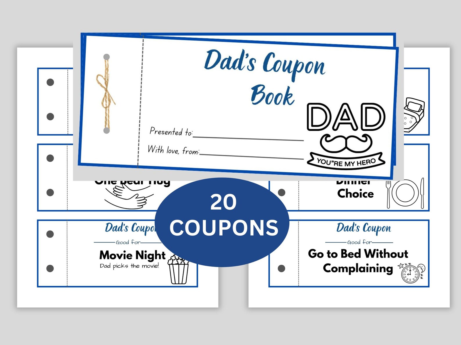 Father's Day Coupons, Coupon Book for Dad, Gift for Dad From Kids ...