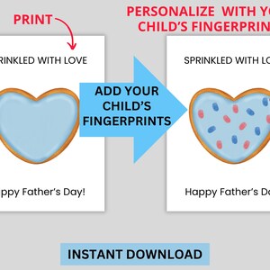 Father's Day Fingerprint Craft, Father's Day Gift, Gift for Dad From ...