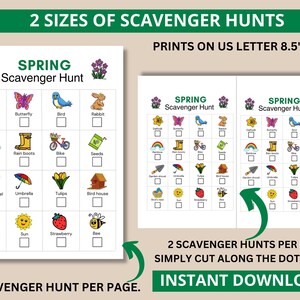 Spring Scavenger Hunt, Printable Spring Nature Hunt for Kids, Spring ...