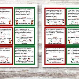Christmas Carol Lyric Game: Printable Holiday Party Activity (PDF) - Etsy