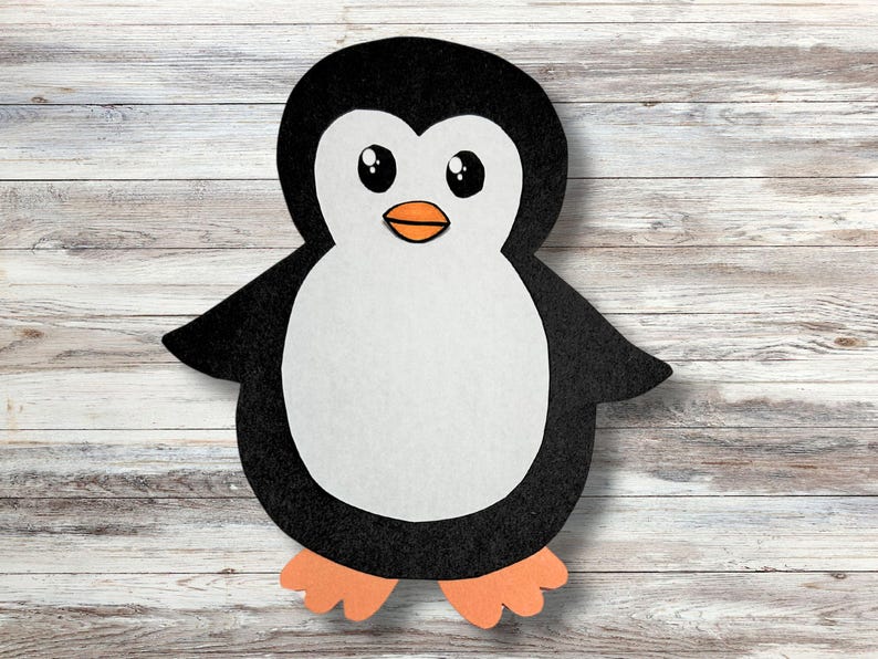 Printable Penguin Craft for Kids: Winter Activity (digital Download) - Etsy
