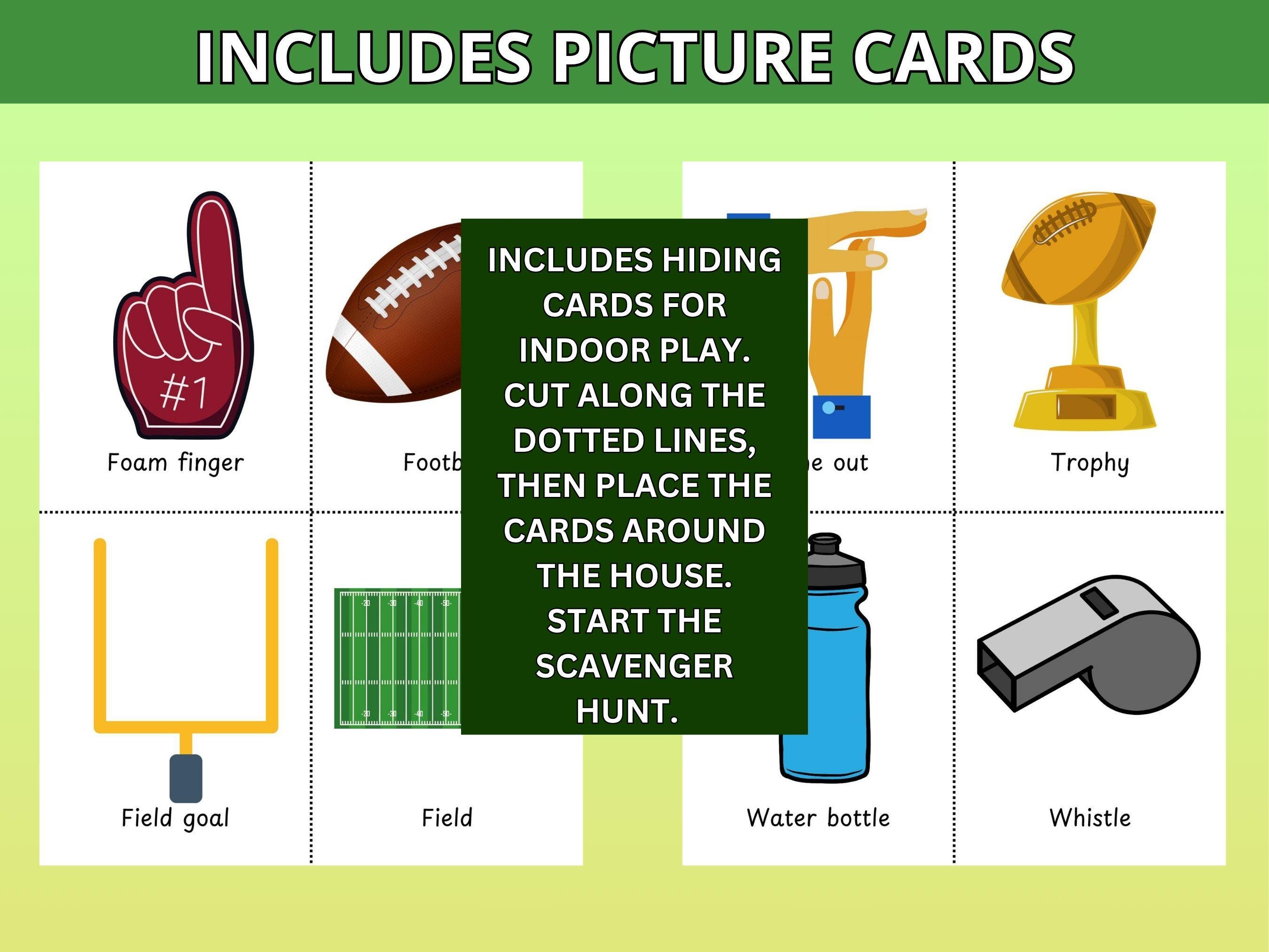 Football Scavenger Hunt for Kids, Printable Activity for Parties, Game ...