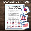 4th of July Outdoor Scavenger Hunt for Kids, Fourth of July Treasure ...
