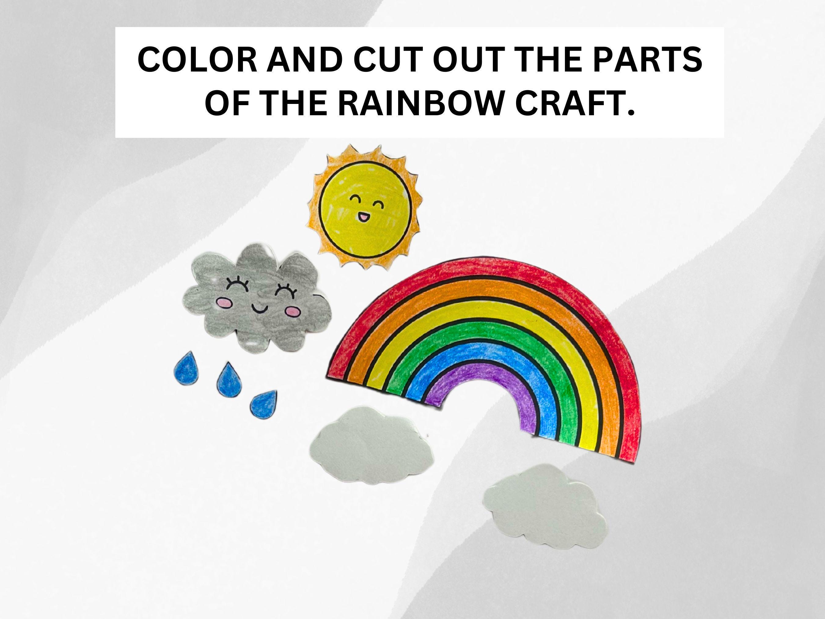 Rainbow Craft for Kids: Weather Activity Printable (PDF) - Etsy