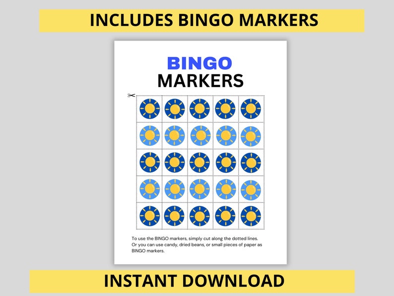 Summer Bingo Game: 30 Unique Cards, Classroom or Party (digital ...