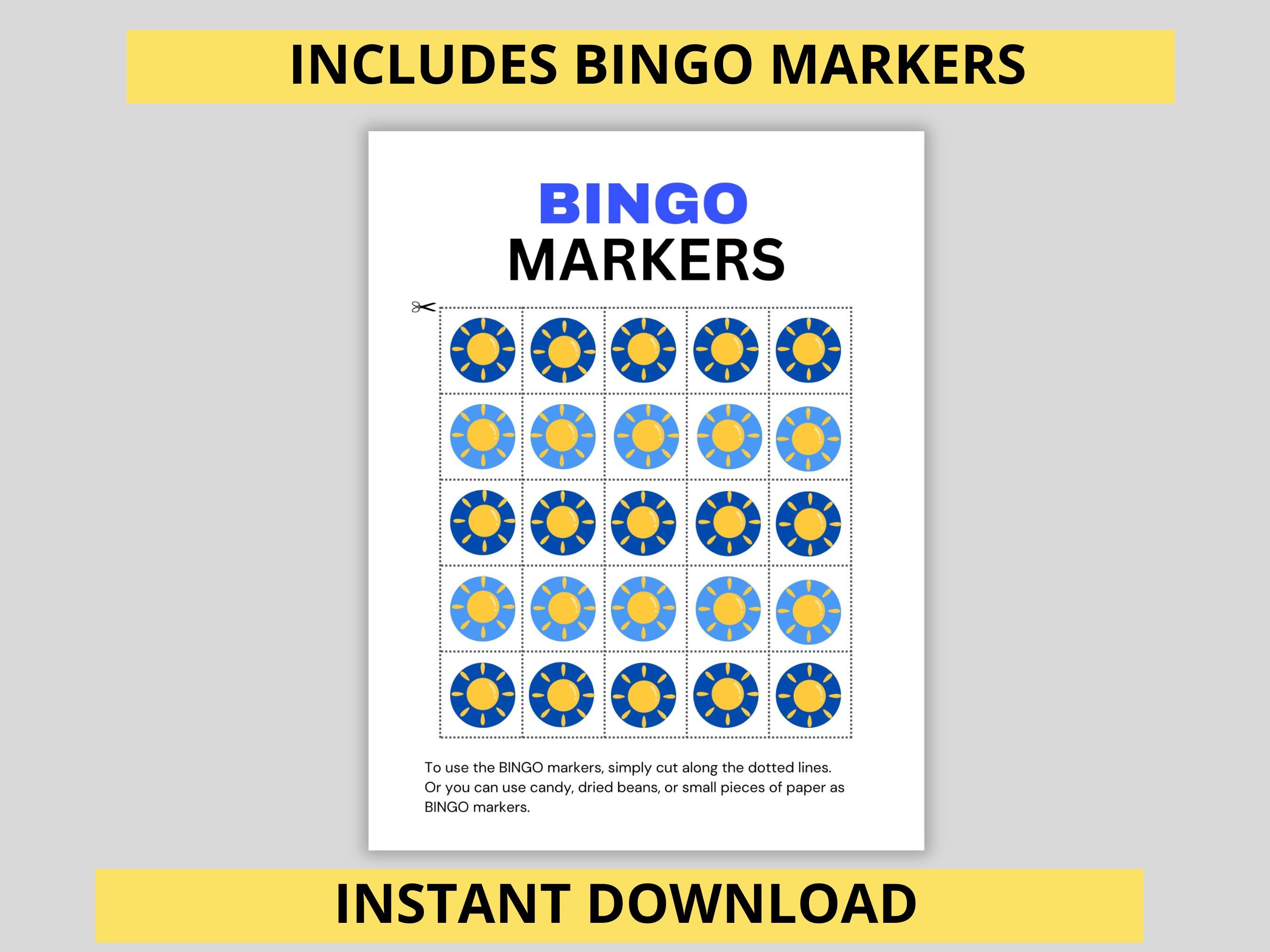 Summer Bingo Game: 30 Unique Cards, Classroom or Party (digital ...