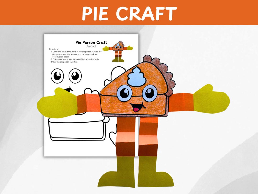 Pie Craft for Kids, Pie Person Craft, Pi Day Craft, Fall Craft ...