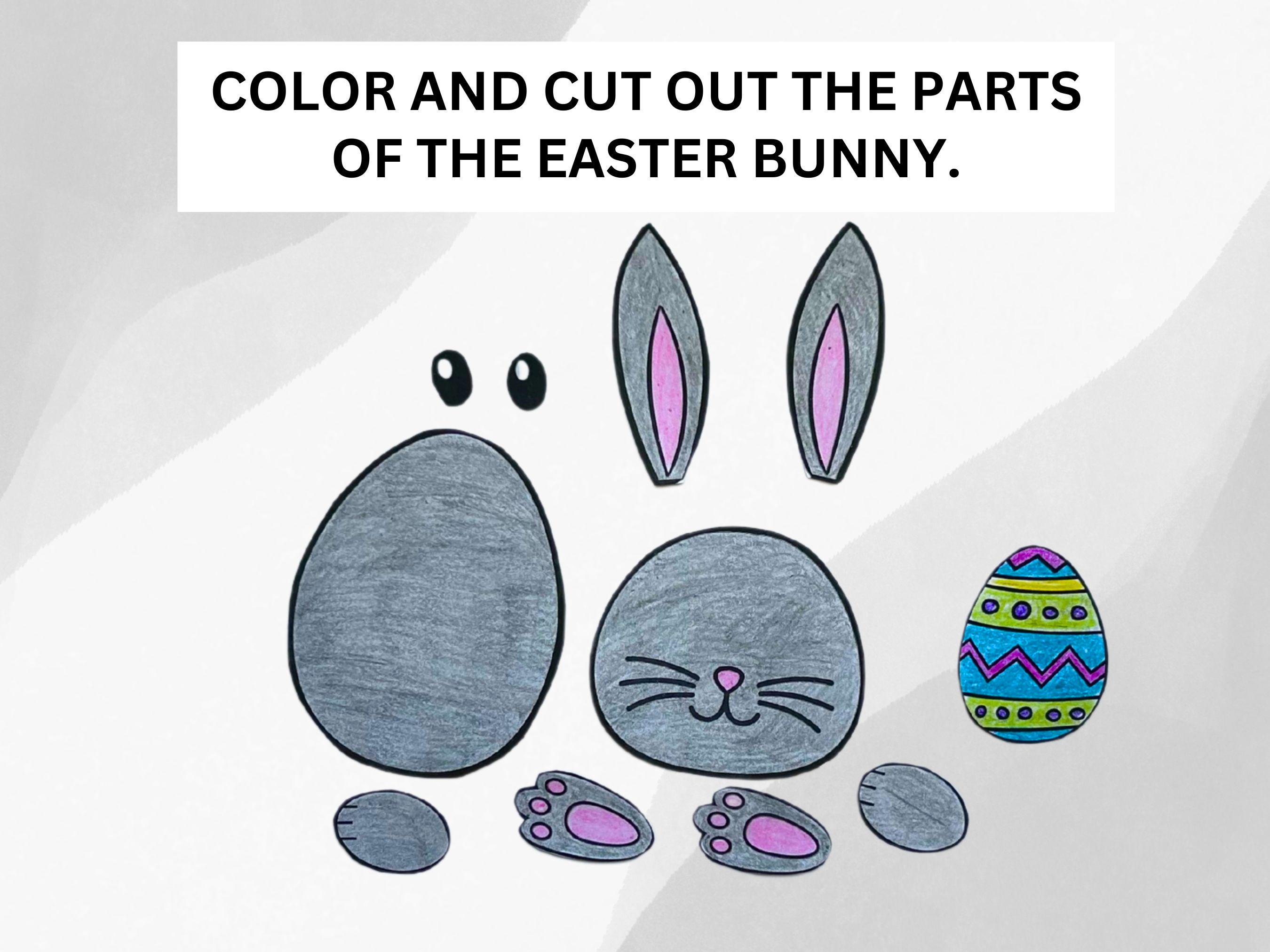 Printable Easter Bunny Craft: DIY Kids Activity (PDF) - Etsy