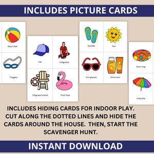 Pool Scavenger Hunt, Summer Scavenger Hunt, Printable Pool Party ...