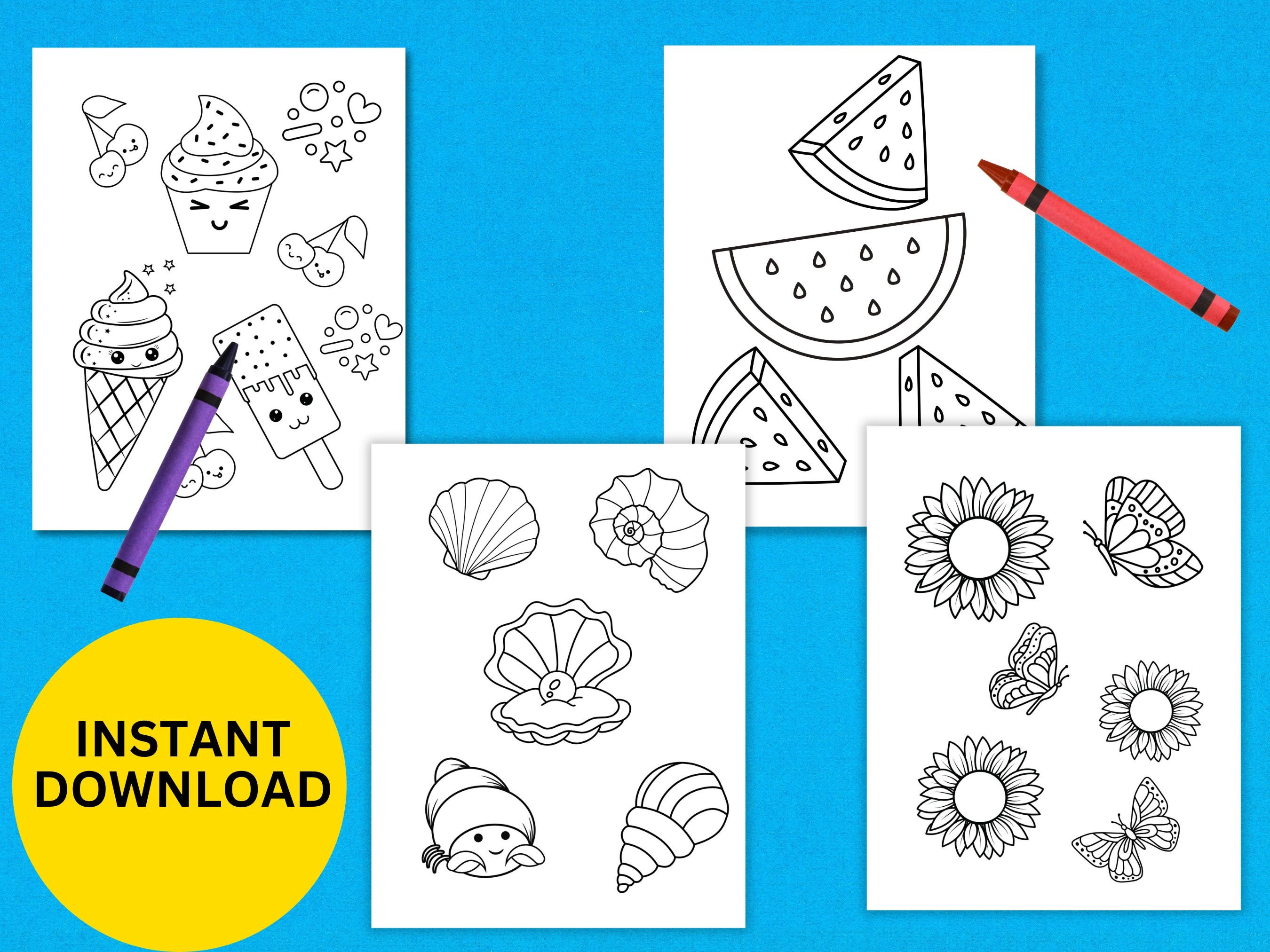 Summer Coloring Pages, Summer Coloring Sheets, Summer Printables ...
