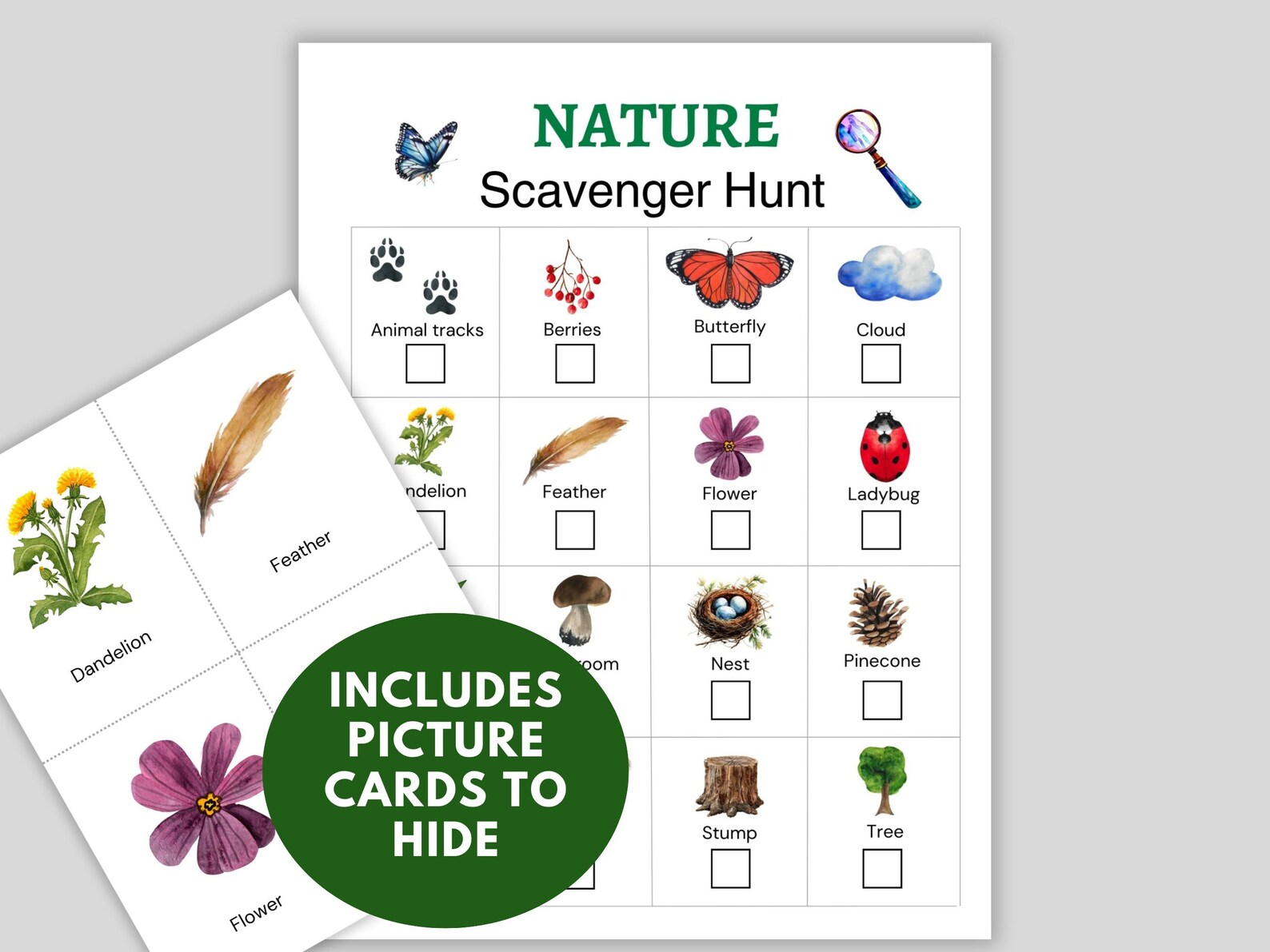 Nature Scavenger Hunt, Printable Outdoor Treasure Hunt, Summer ...