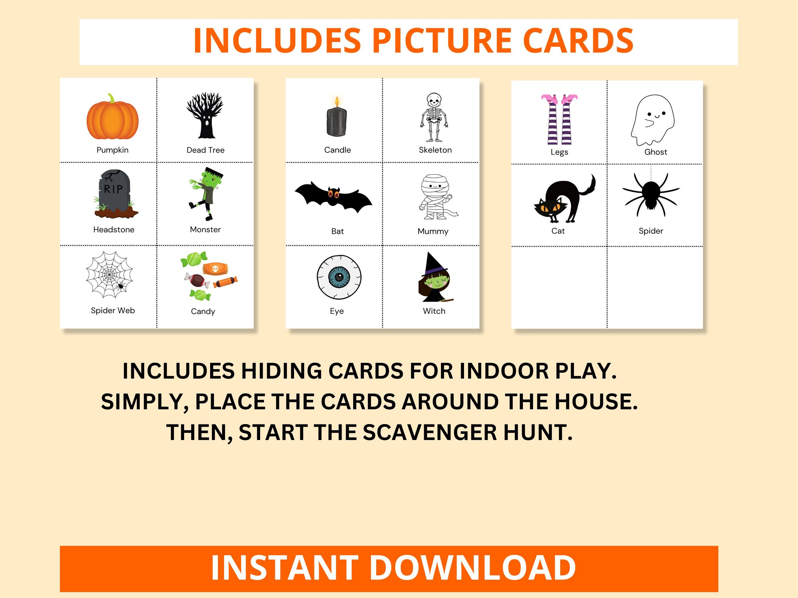 Halloween Scavenger Hunt Printable Halloween Game Halloween Activity ...