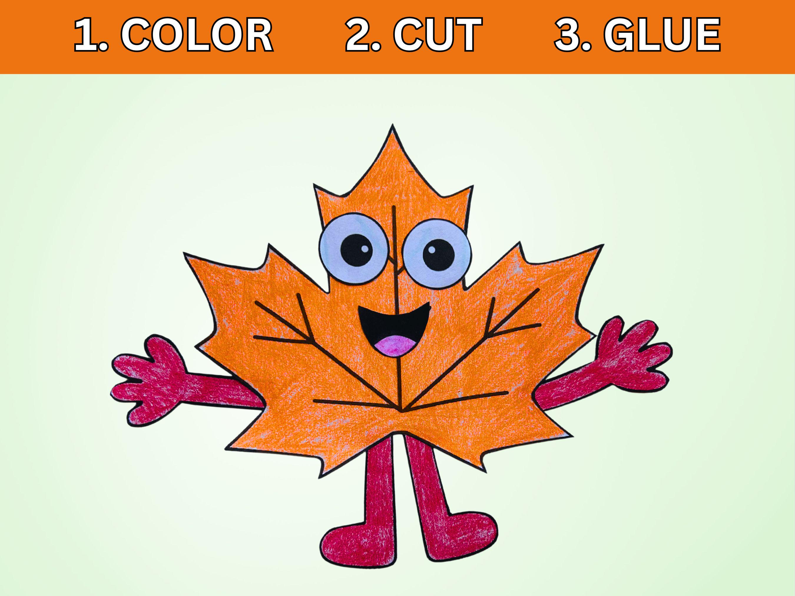 Leaf Person Craft for Kids: Fall Craft, Autumn Activity - Etsy