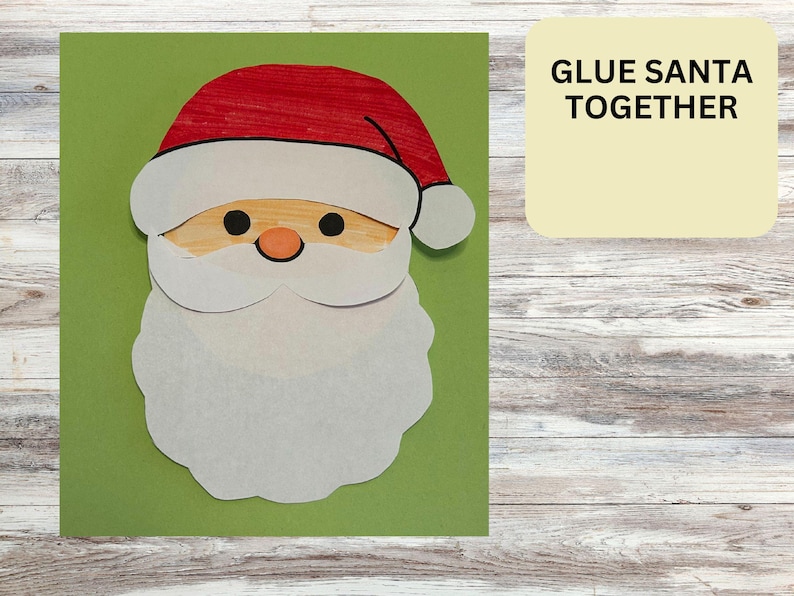 Santa Craft for Kids, Printable Christmas Craft, Santa Claus Craft ...