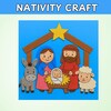 Printable Nativity Christmas Coloring Page Craft for Catholic Christian ...
