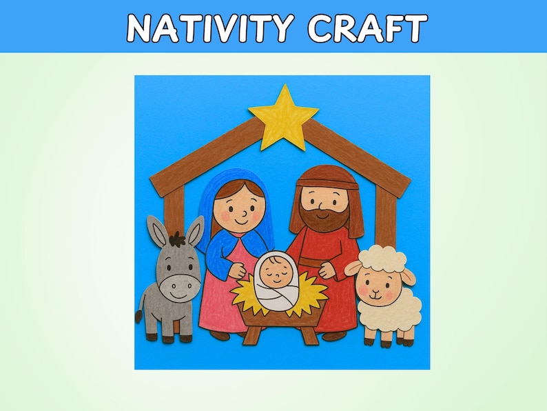 Nativity Craft for Kids, Christmas Activity, Sunday School - Etsy