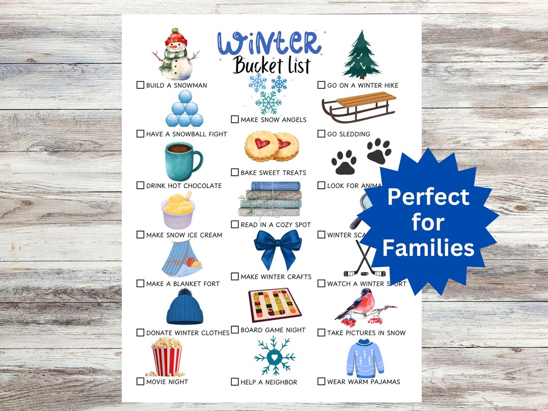 Ultimate Winter Bucket List, Winter Activities for Kids and Families ...