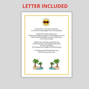 Summer Scavenger Hunt for Kids Printable Summer Treasure Hunt Indoor ...