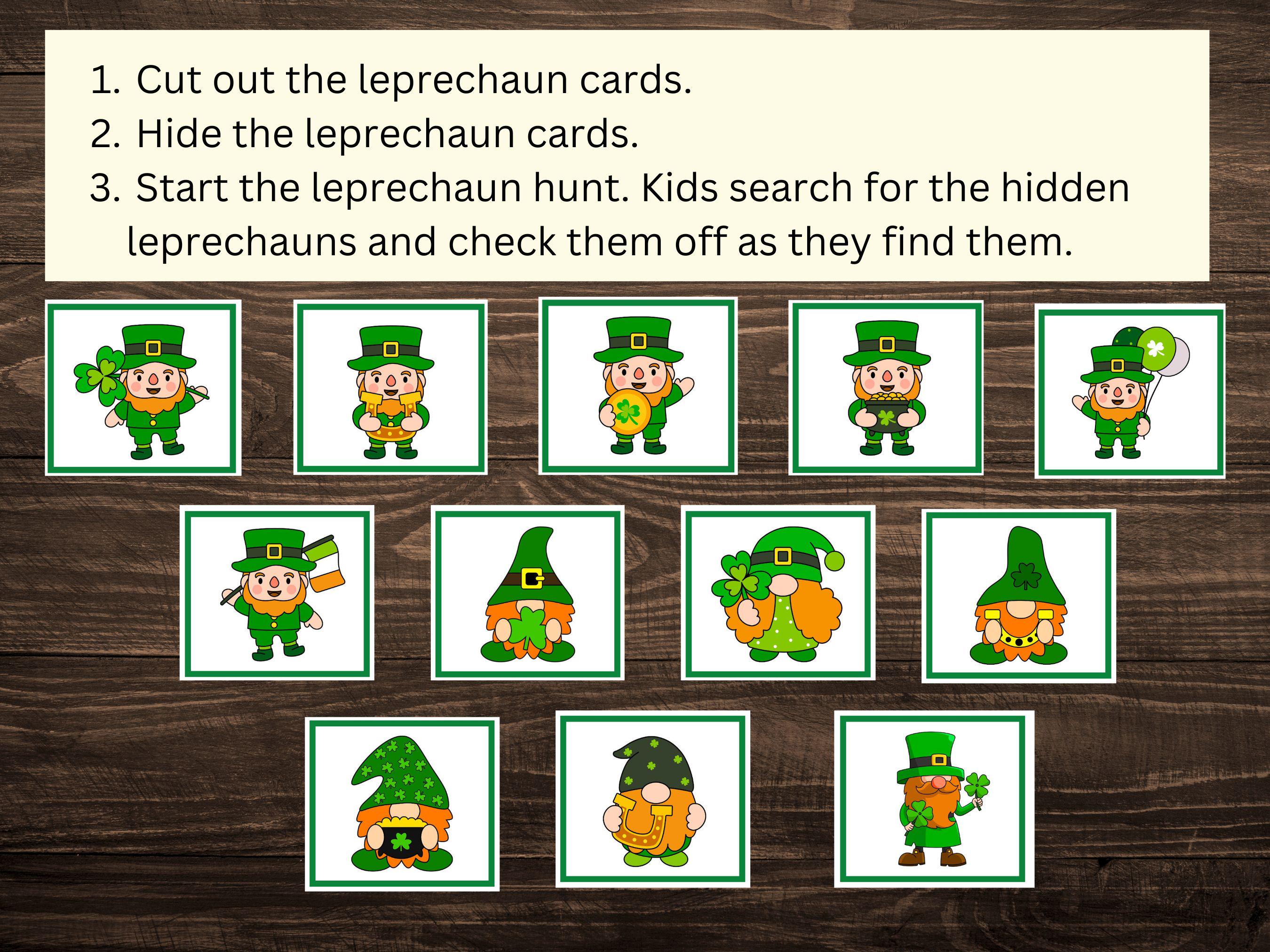 Leprechaun Hunt for Kids, Leprechaun Scavenger Hunt, Leprechaun ...