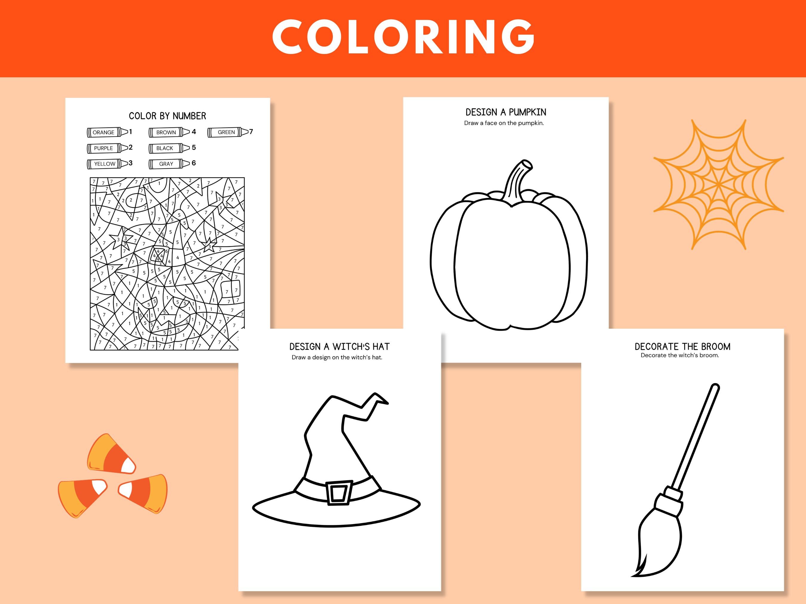 Halloween Activity Sheets Printable Halloween Games Halloween Coloring ...